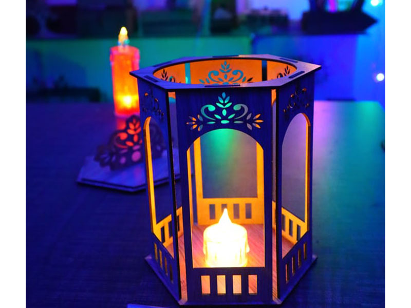 Laser Cut Wooden Lantern Design Lamp Model Kit | dxf, svg, cdr File ...