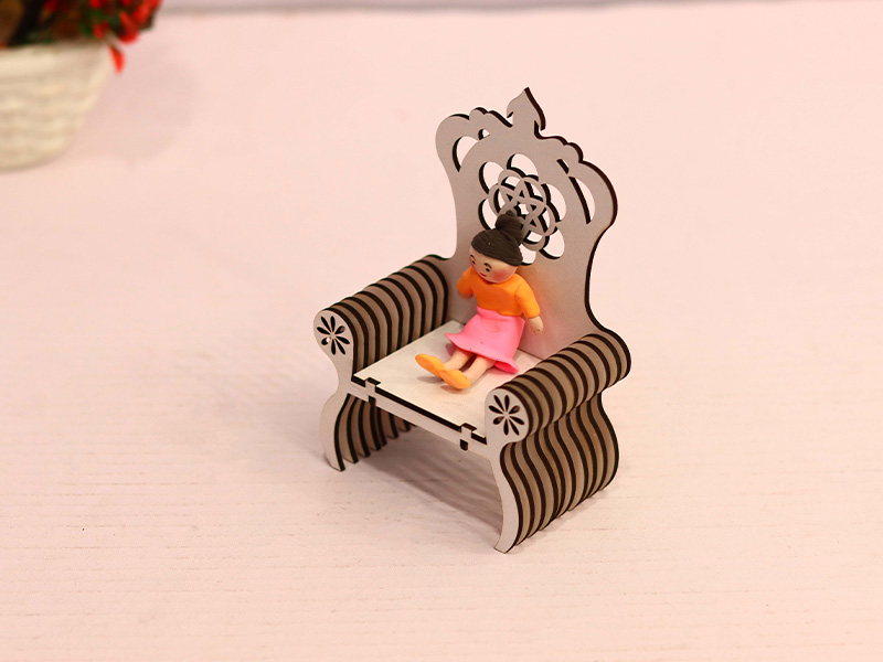 Laser Cut Elegant Miniature Wooden Chair for Dollhouses | dxf, svg, cdr ...