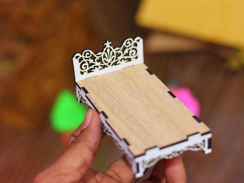 Laser Cut Dollhouse Furniture Barbie Miniature Bed Design | cdr, dxf ...