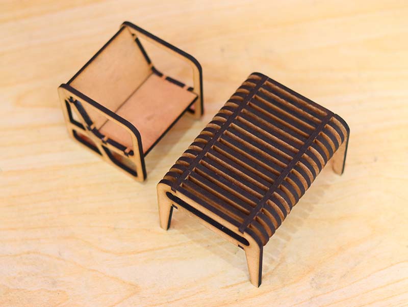 Laser Cut Dollhouse Furniture Miniature Table Design | dxf, lbrn, cdr ...