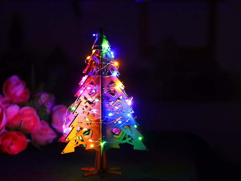 Laser Cut Wooden Christmas Tree 3D Model for Decoration | dxf, lbrn ...