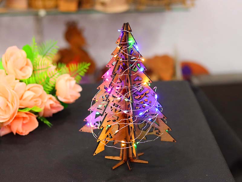 Laser Cut Wooden Christmas Tree 3D Model for Decoration | dxf, lbrn ...