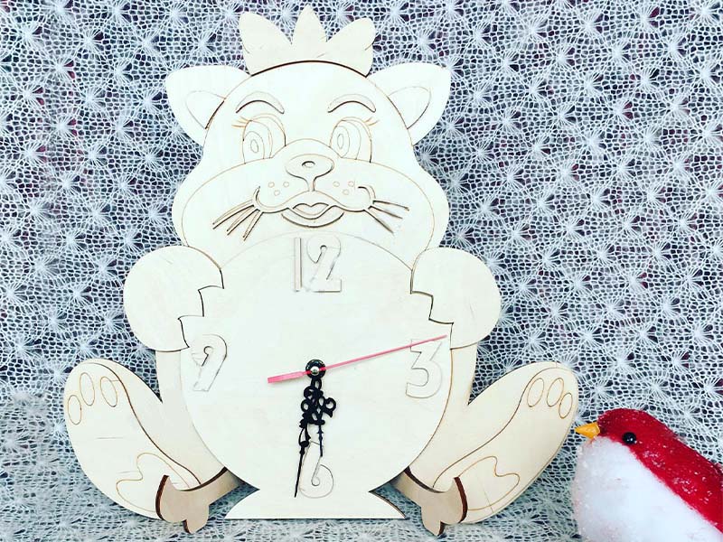 Laser Cut Cartoon Animal Wall Clock Template | svg, cdr File Download ...