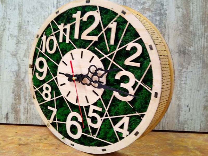 Laser Cut Decorative Round Wall Clock Design | cdr, dxf File Download ...