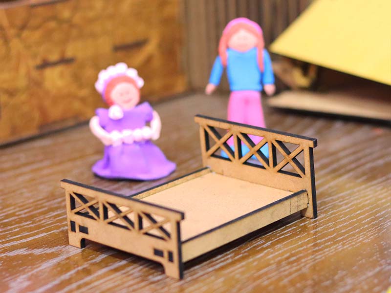 Laser Cut Miniature Barbie Bed Design Dollhouse Furniture Idea | dxf ...